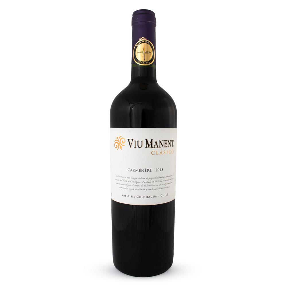 Vinho Tinto Chileno Viu Manent Clasico Carménère Garrafa 750 mL | Mega Box Atacadista