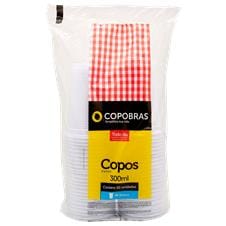 Copo Descartável Copobras Branco 300 mL 50 Unidades | Mega Box Atacadista