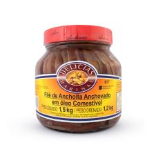 ANCHOITA EM OLEO ARG DELICIAS 1,5KG | Mega Box Atacadista