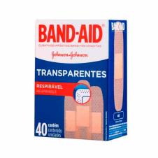Curativo Adesivo Transparente Band Aid Caixa Com 40 Unidades | Mega Box ...
